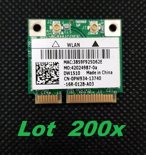 LOT 200X Dell Broadcom Wireless Wifi Card DW1510 CN-0PW934 BCM94322HM8L ...