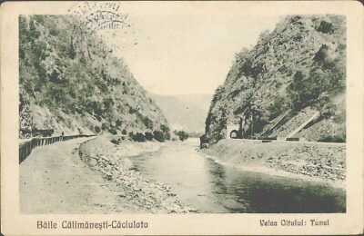 CI00686 romania valcea olt river valley defile road tunnel railway 1931 ...