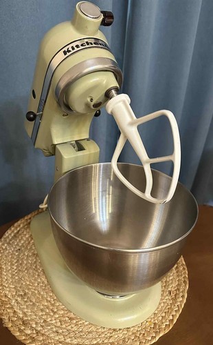 🔥Vintage KitchenAid Model K45 Household Stand Mixer Yellow w Bowl ...