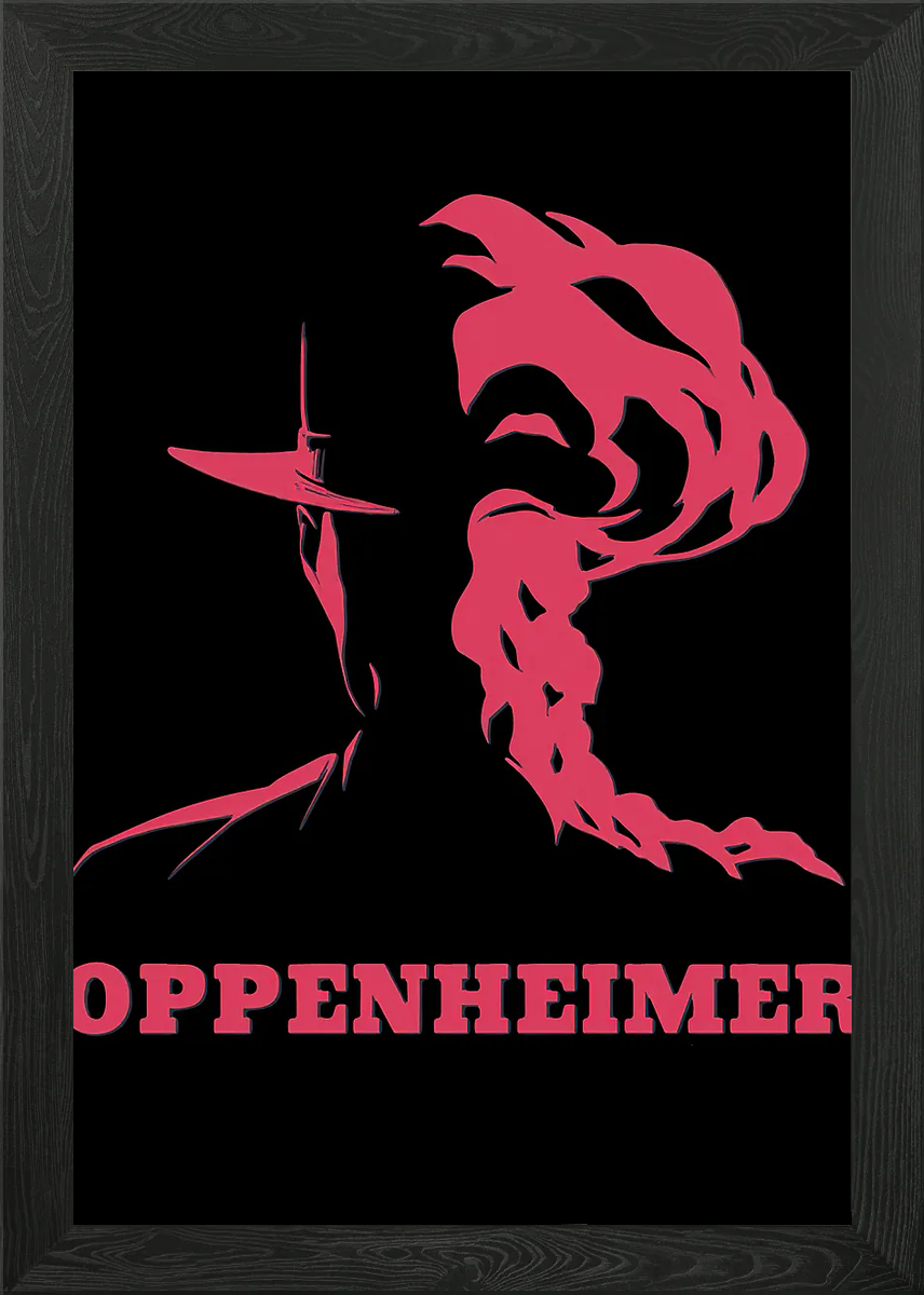 oppenheimer red black Framed Wall Art Poster Canvas Print Picture | eBay UK