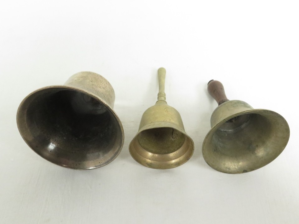 Vintage Brass Bells Bundle Victorian Lady Shape Bells Plain 11-Piece ...