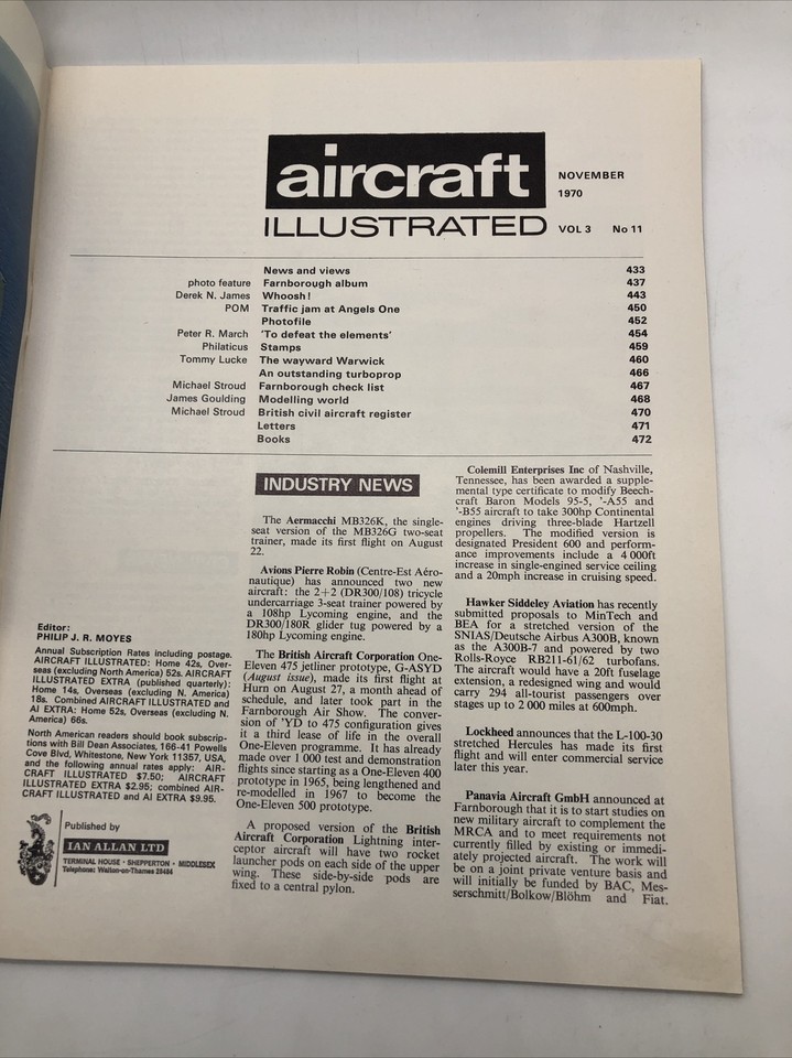 Aircraft Illustrated Magazine - November 1970 Vol. 3 No. 11 - Meteor ...