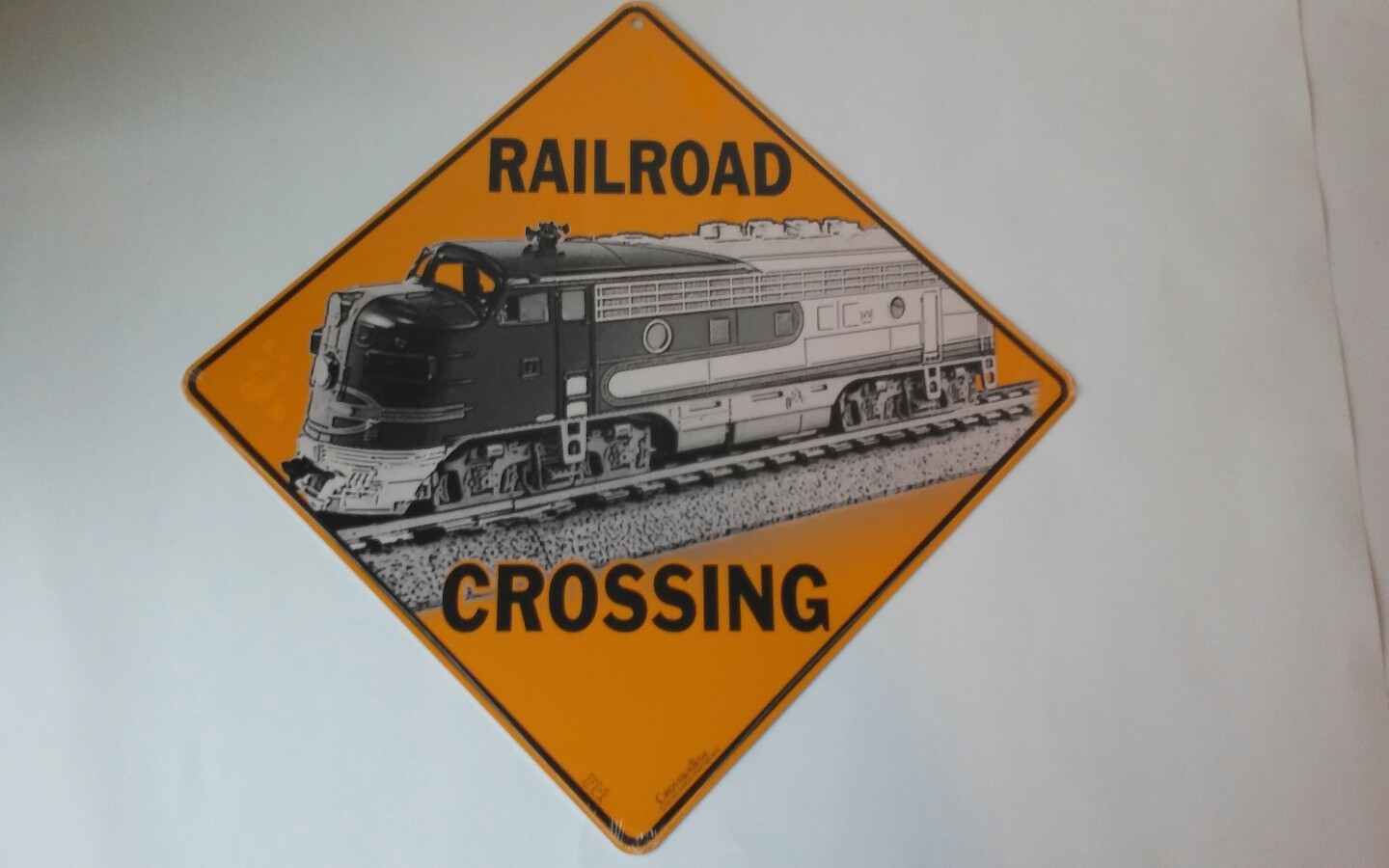Crosswalks RAILROAD CROSSING Aluminum SIGN - With Picture of TRAIN ...