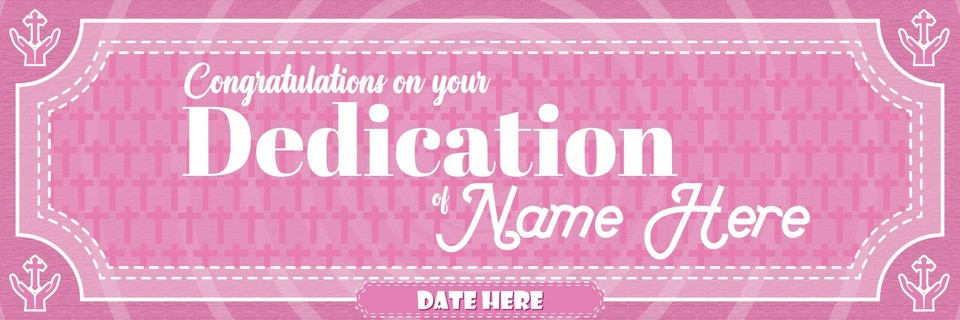 2 PERSONALISED DEDICATION BANNERS 2 FOR 1 - CONGRATULATIONS ON YOUR ...