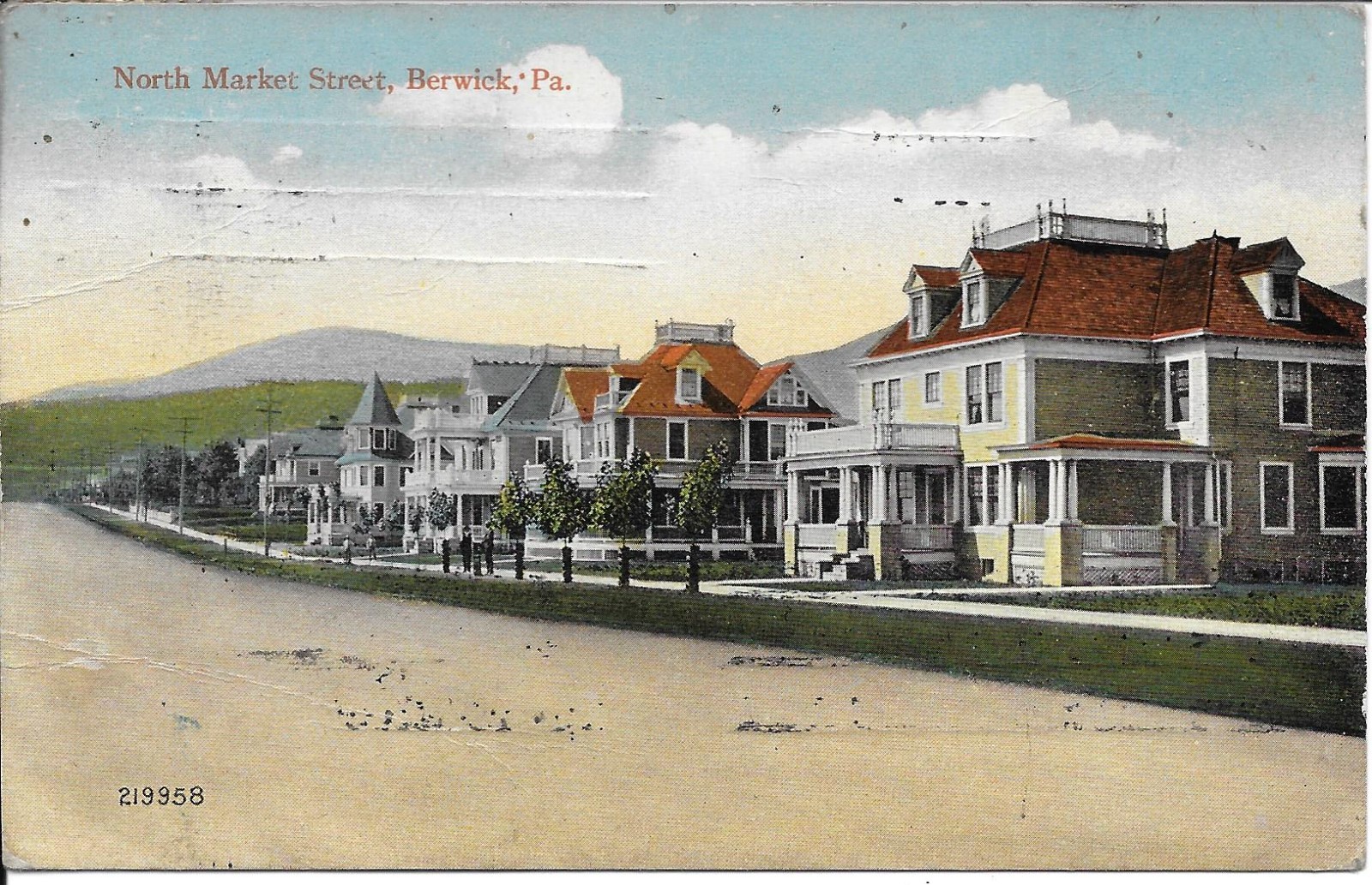 Nice Street View of North Market Street Berwick PA Vintage Postcard ...
