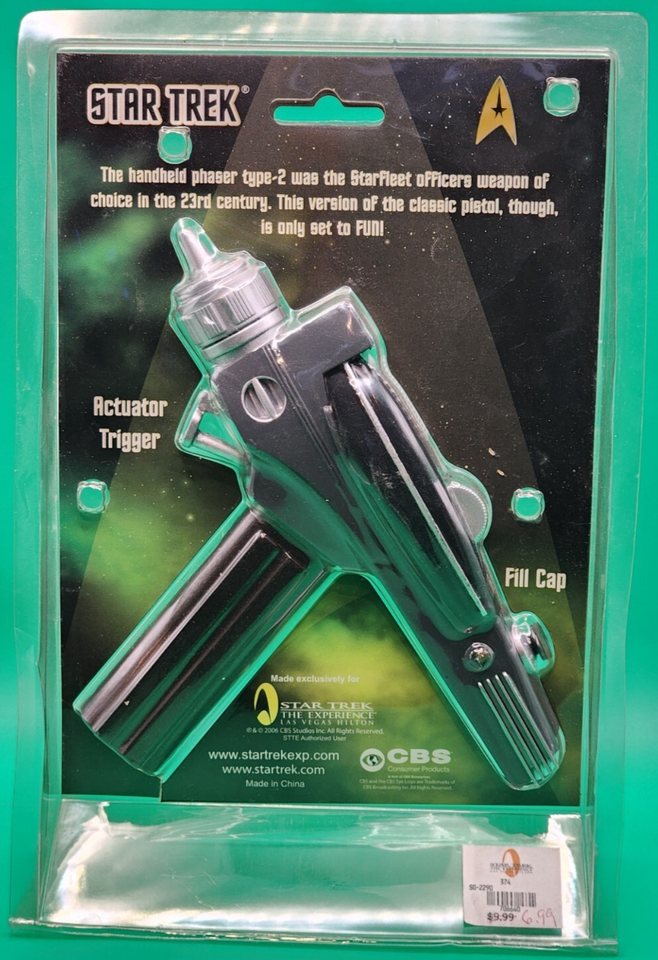 Star Trek Original Series Phaser Type 2 Water Emitter Gun Experience ...