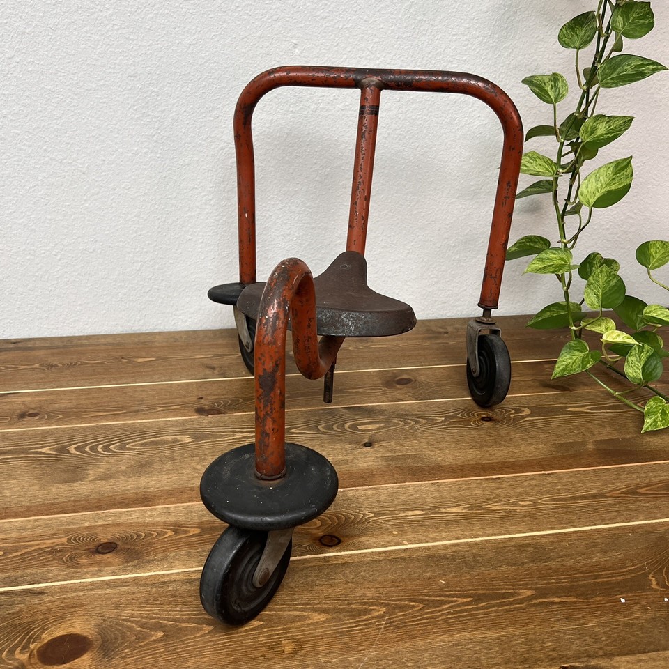 Vintage Late 1940’s Fageol Walkee Kids Bike Tricycle Red Metal Frame ...