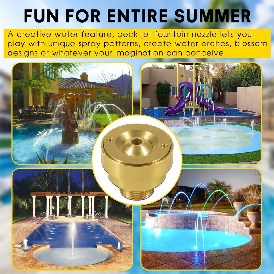 Jet Fountain Nozzle Spa Brass Deck Long Brass Swimming Pool Sprayer ...