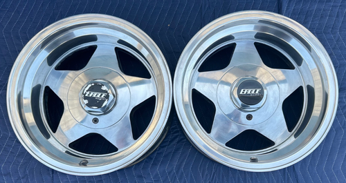 (2) 15" EAGLE 028 SERIES VINTAGE POLISHED WHEELS 15x8 RIMS 5x4.5 & 5x4 ...