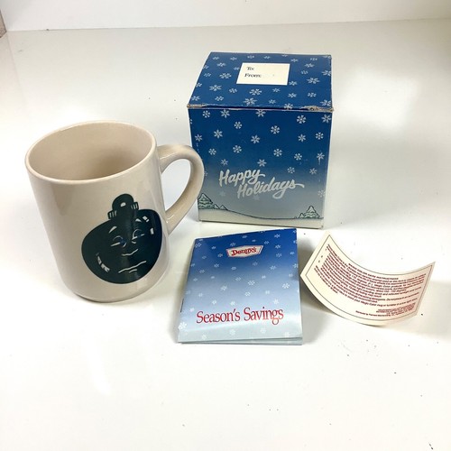 Vtg Denny's Magic Color Heat Activated ORNAMENT Mug Coffee Cup IN BOX w ...