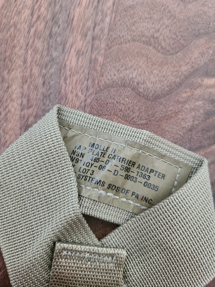 Pair of USGI Coyote MOLLE Tactical Assault Panel TAP Plate Carrier ...