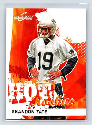 Brandon Tate 2009 Score #3 Hot Rookies New England Patriots C51 | eBay