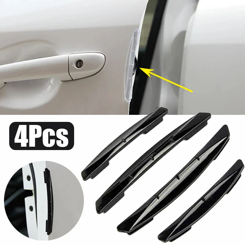 4x Anti-Collision Guard Strip Cover Car Accessories Door Edge Scratch ...