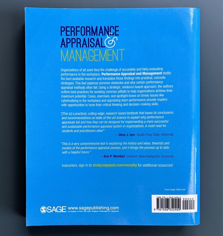 Performance Appraisal & Management - Kevin R. Murphy - Paperback - Good ...