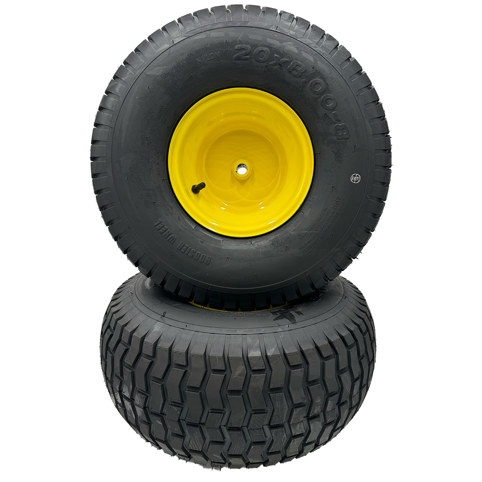 20x8.00-8 Turf Tire & Wheel - Set of 2 - Fits on 3/4 Inch Axle | eBay