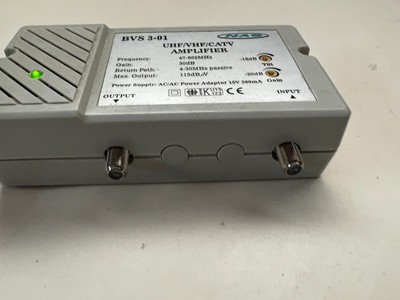 BVS 3-01 30dB UHF-VHF-CATV Secure Cable TV UHF and VHF Amplifier 47-862MHz NAS | eBay