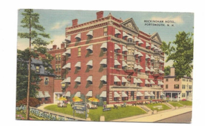 The Rockingham Hotel - Portsmouth N.H. Linen Postcard - Postmarked 1949 ...
