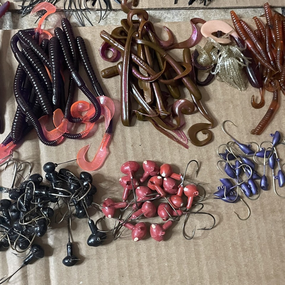 Vintage Fishing Lot 3 Tackle Boxes Jig Heads Spoons 100s Of Pcs Plano ...