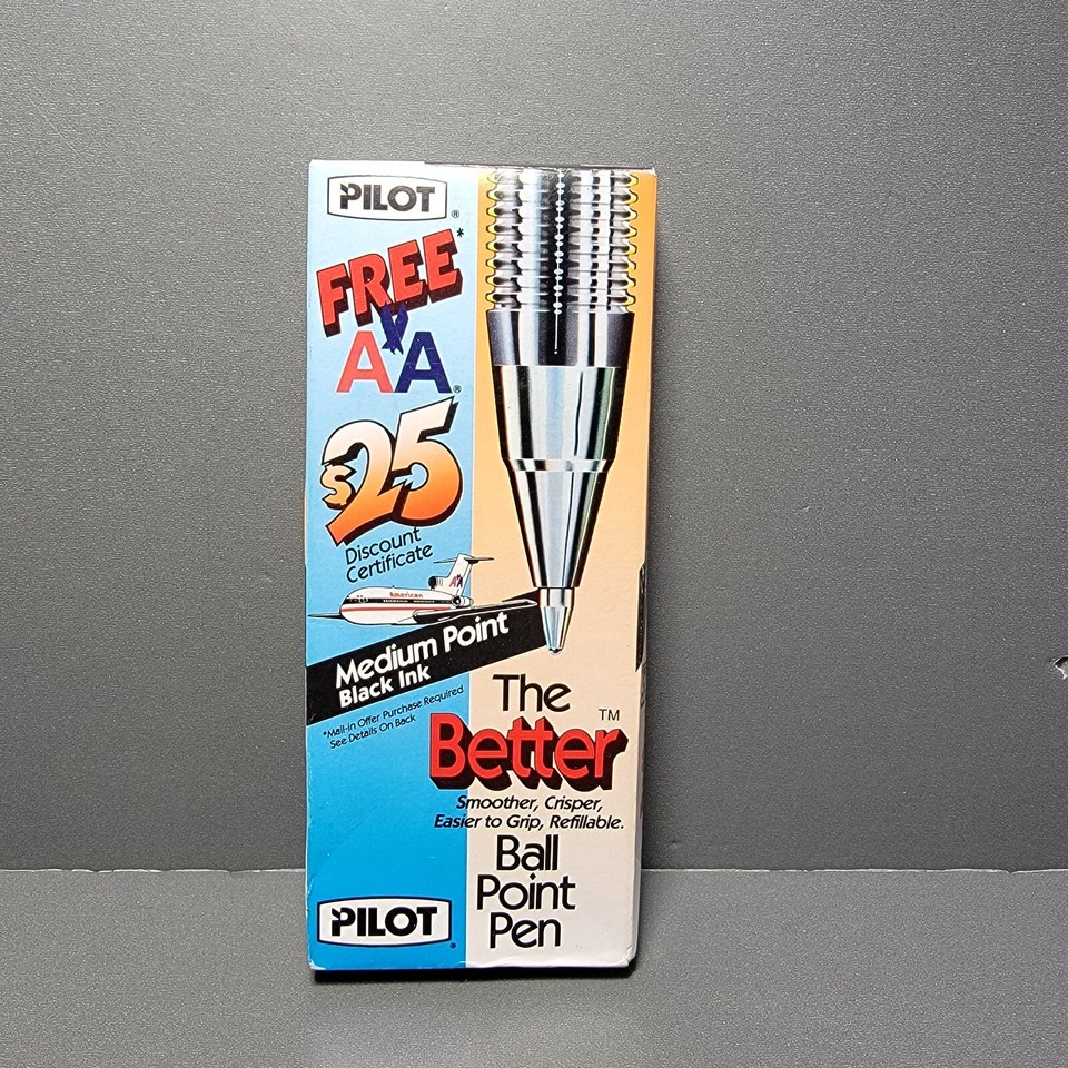 Pilot Better Ball Point Stick Pen Black Ink 1mm Dozen 35711 72838357113 ...