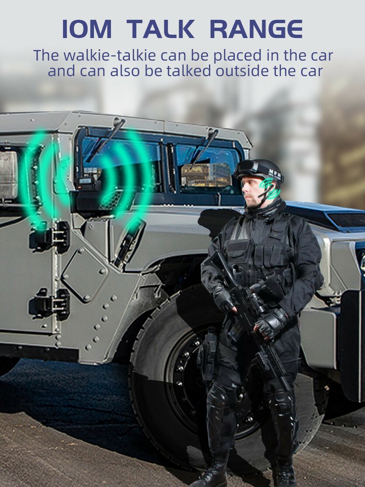 Walkie Talkie Wireless Headset M Plug Bluetooth Two Way Radio For ...