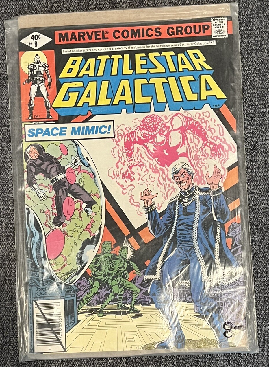BATTLESTAR GALACTICA #9 SPACE MIMIC! 1979 COMIC BOOK MARVEL NEWSSTAND ...