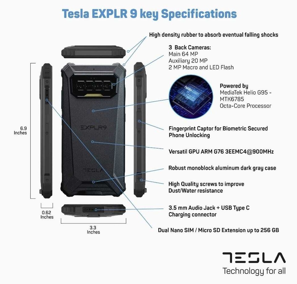 TESLA EXPLR9 - Android Rugged Smartphone (New, Sealed, Unlocked) | eBay