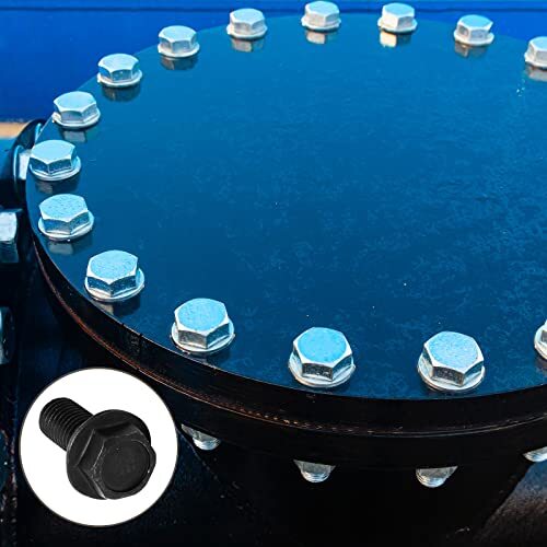 Flanged Hex Head Bolts m7x17mm 4pcs Left Hand Hexagon Bolt Reverse ...