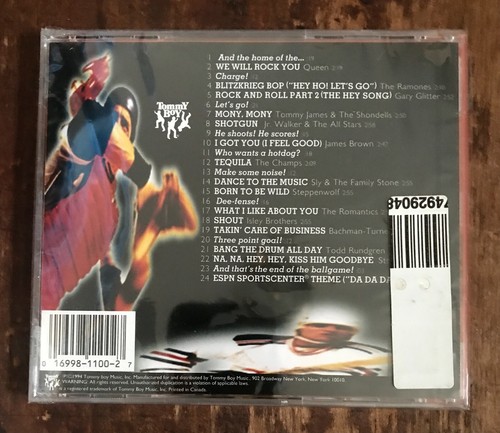 ESPN Presents Jock Rock Volume 1 NM CD We Will Rock You TEQUILLA Mony ...