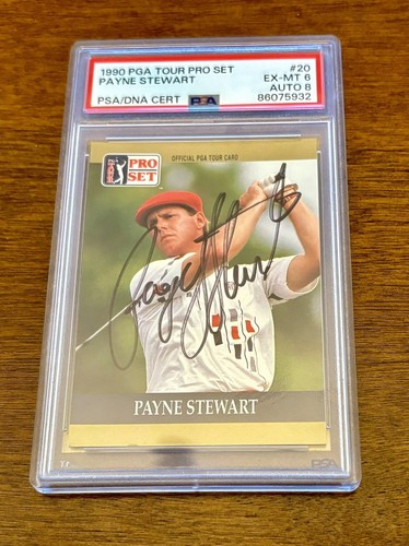 Payne Stewart Signed 1990 Pro Set PGA Tour Card PSA 6 EX-MT AUTO 8 | eBay
