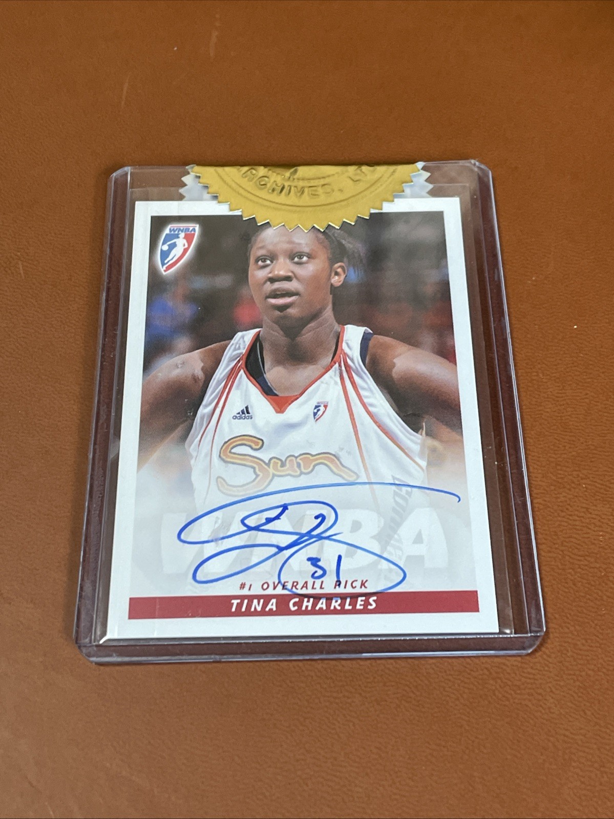 2011 Rittenhouse WNBA Tina Charles Autograph /55 Print Connecticut Sun ...