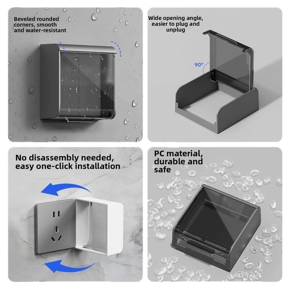 86 Type Waterproof Outlet Cover with Splash Proof Design No Drill ...