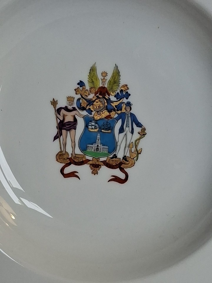 Unusual Possibly Rare Spode Armorial Plates Royal Exchange Assurance ...