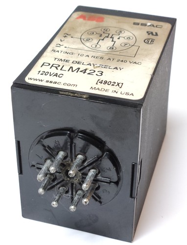 ABB PRLM423 SSAC Time Delay Relay 120 VAC 1 to 60 Second | eBay
