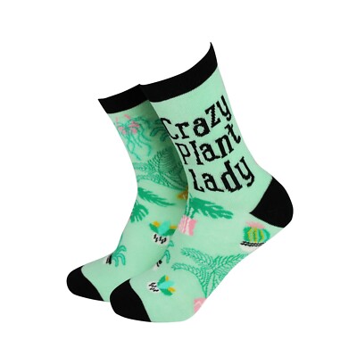 Womens Crazy Plant Lady Bamboo Novelty Gift Socks | Sock Therapy | eBay UK
