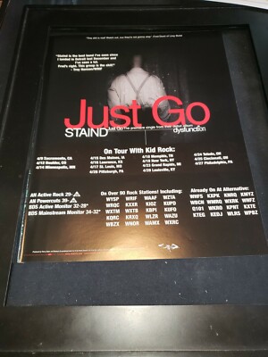 Staind Just Go Rare Original Radio Promo Poster Ad Framed! #2 | eBay