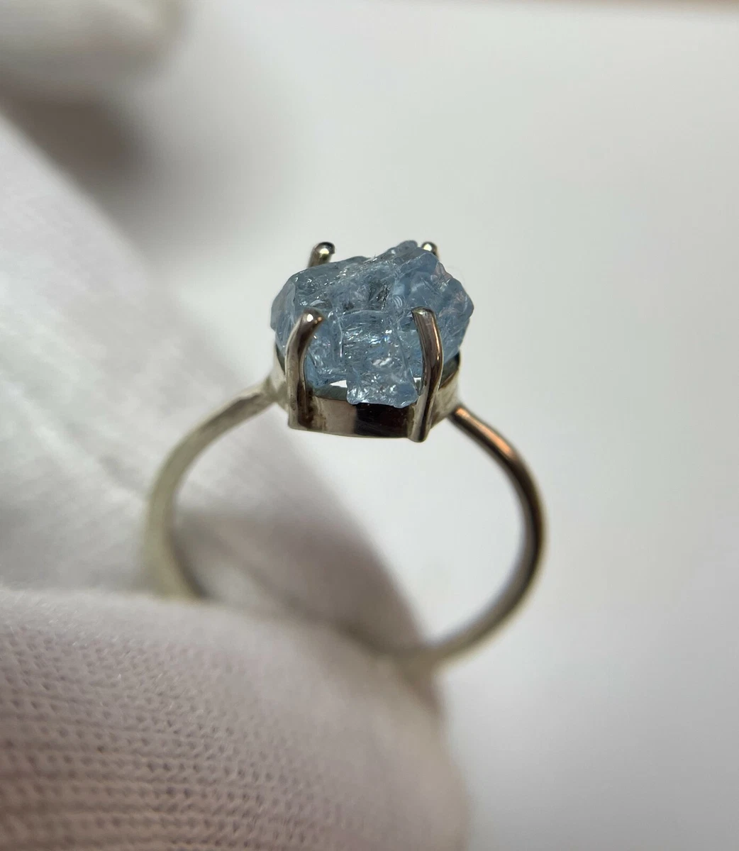 Aquamarine Stone Wedding Ring
