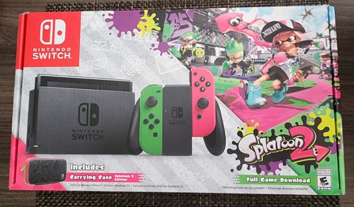 Nintendo Switch Splatoon 2 Console Bundle NIB Mint Brand New Neon Green ...