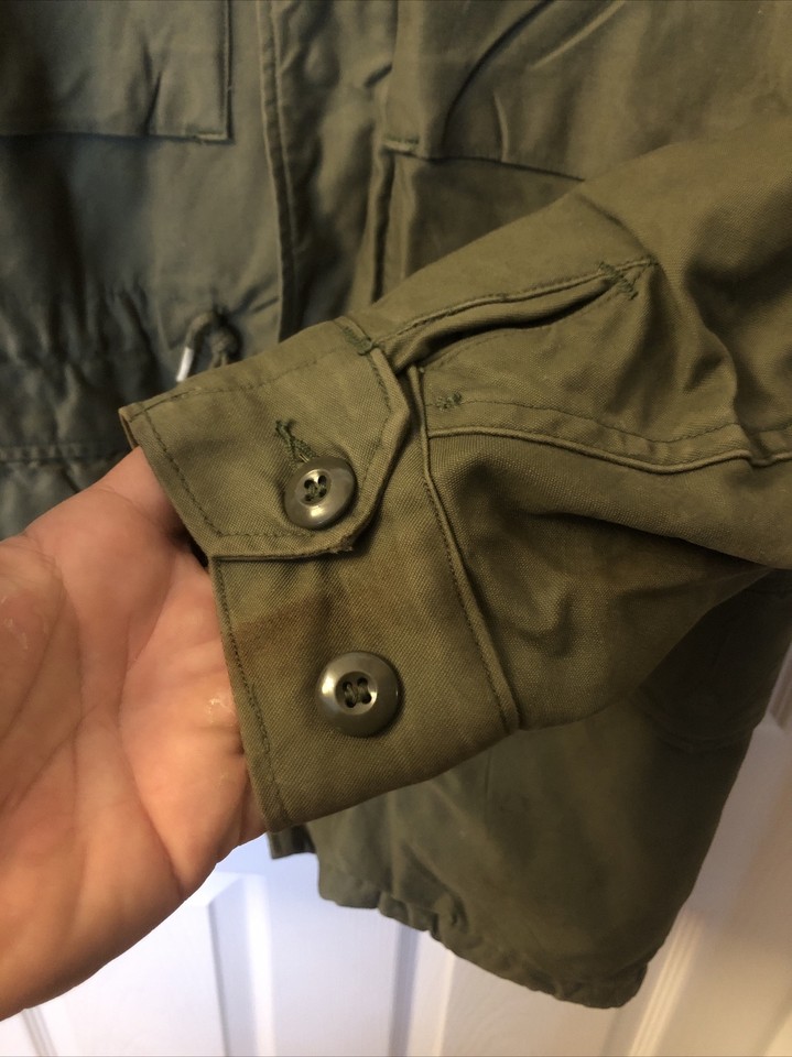 VTG US Army Olive Green M-1951 107 Shell Heavy Field Coat Jacket ...