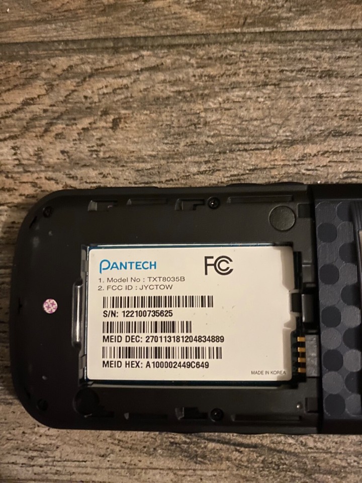 Pantech Caper TXT8035 - Blue ( Verizon ) Cellular Phone - Rare Version ...