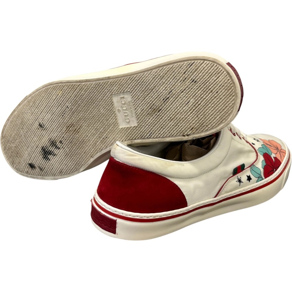 Gucci Men's Flower Print Low Trainers White EU 43 / UK 9 | eBay UK