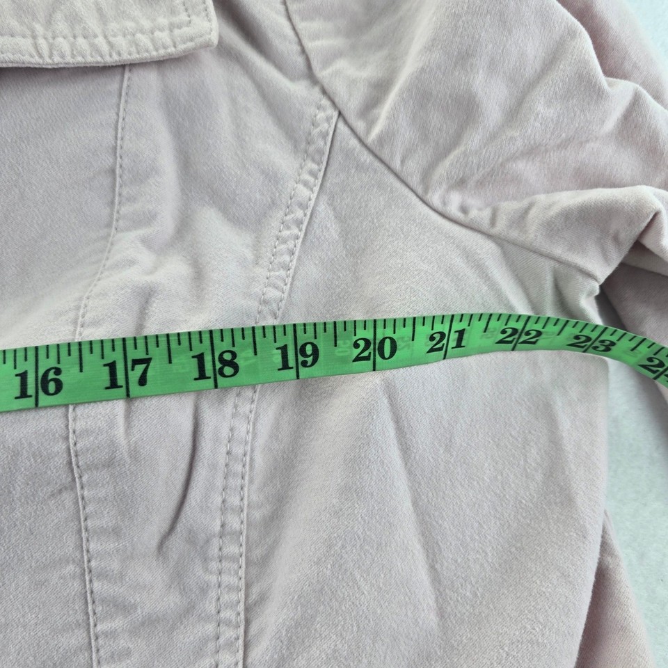 Chicos Women's Pink Full Zip Moto Jacket Snap Tab Collar Casual Size 3 ...