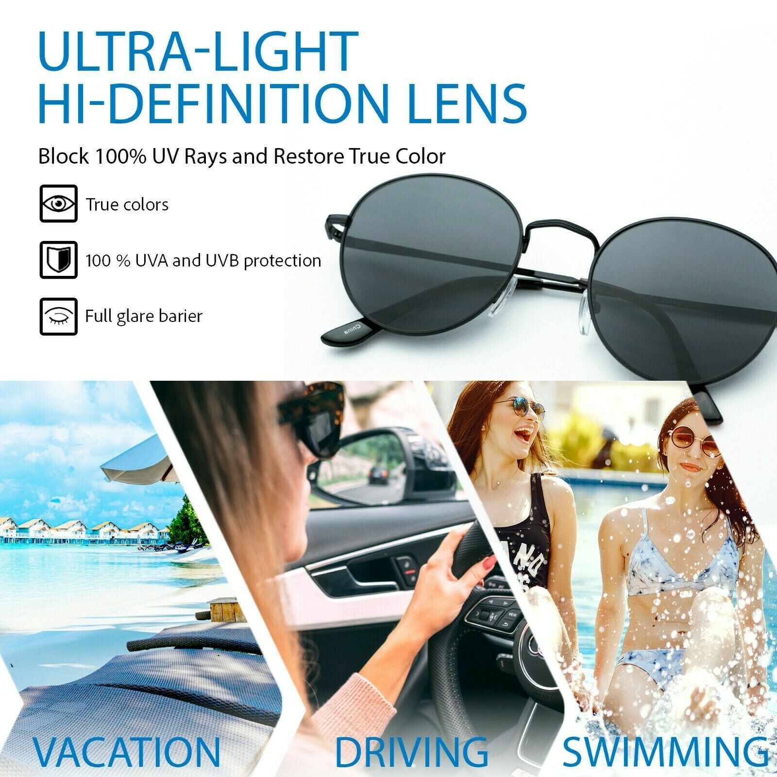 Sunglasses Men ROUND Metal Frames 001 BAN GAFAS SHADZ Classic Hugo | eBay