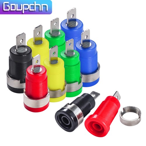 10PCS Safety 4mm Banana Socket Panel Mount Test Probe Binding Post ...