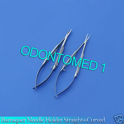 SET OF 4 PCS BARRAQUER MICRO MINOR SURGERY NEEDLE HOLDER STRAIGHT ...