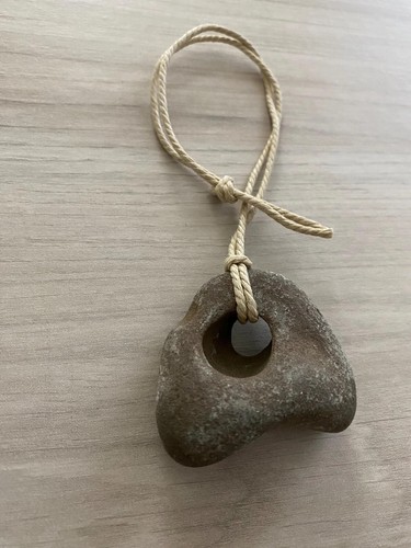 Hag Stone Wall Hanging Holey Stone Protection Talisman Luck Pagan Stone ...