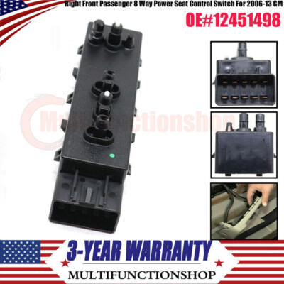Power Seat Adjust Control Switch Driver Side 8 Way 12451498 For Chevy ...