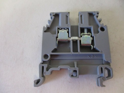 ABB TERMINAL BLOCK ENTRELEC TYPE M4/6, LOT OF 100, DIN RAIL, 2 CONTACT ...