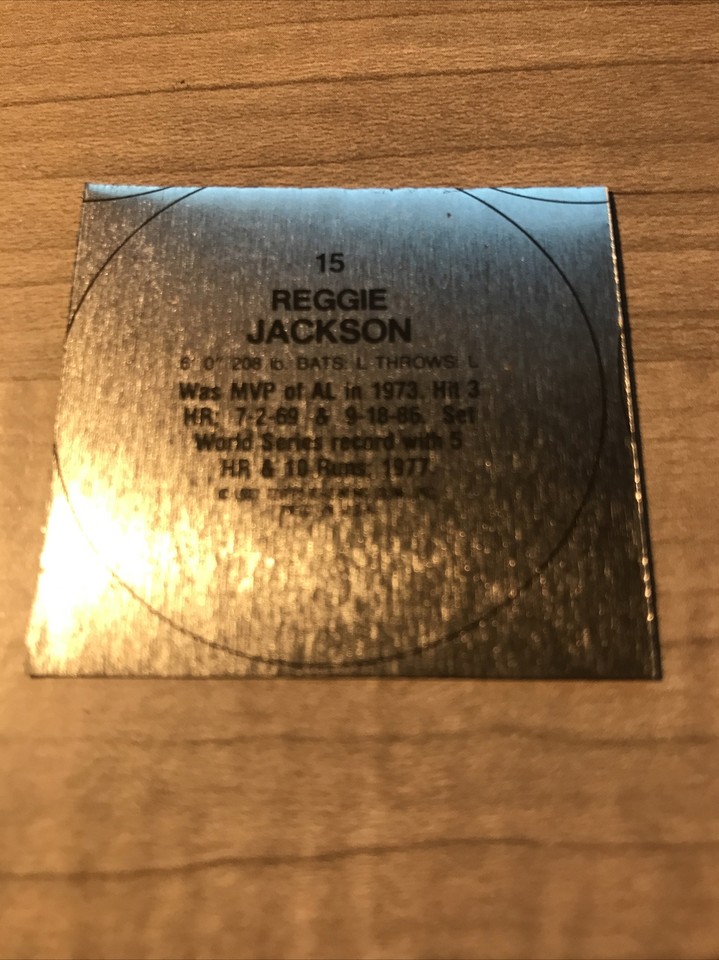 1988 Topps Coin Square Metal Proof Reggie Jackson | eBay