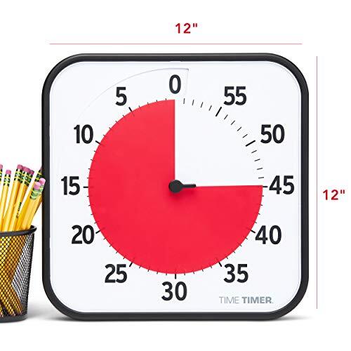 12 inch Visual Timer 60 Minute Kids Desk Countdown 12 Inch Educator ...