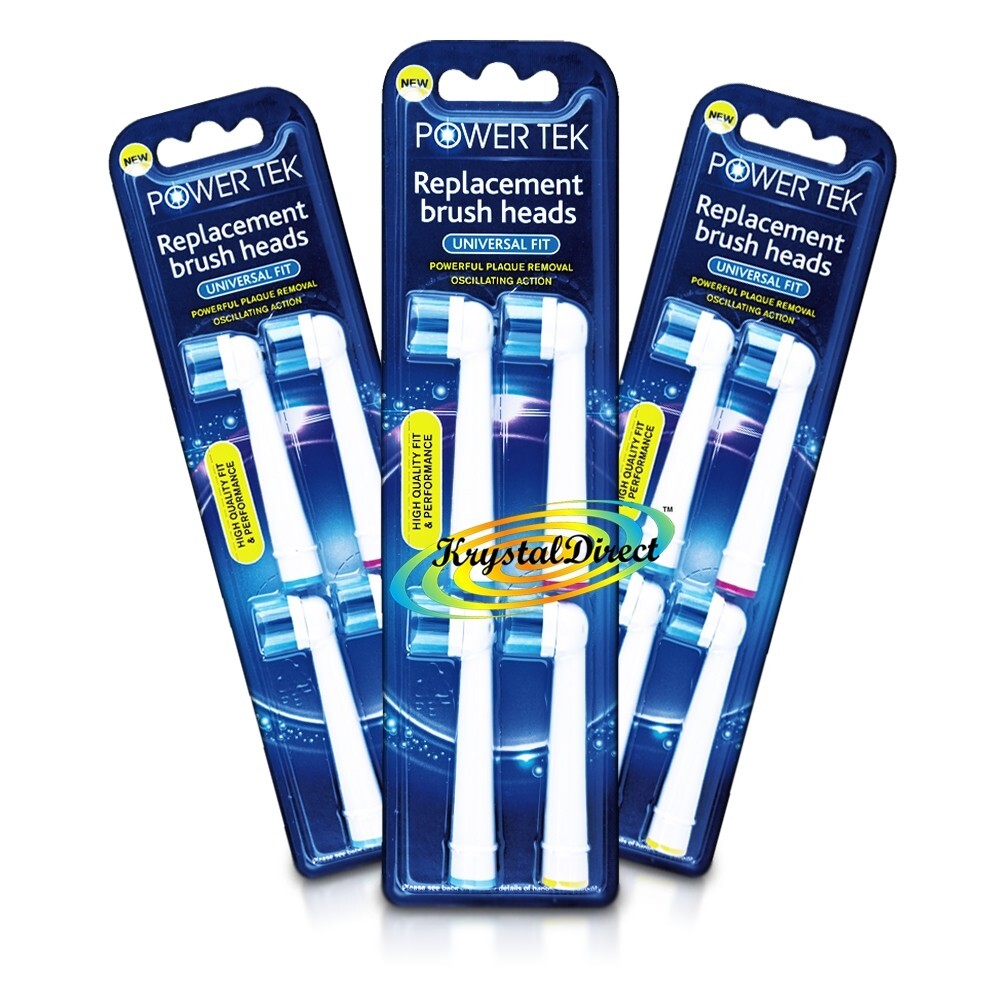 12 X Wisdom Power TEK Replacement Brush Heads Universal Fit for sale ...
